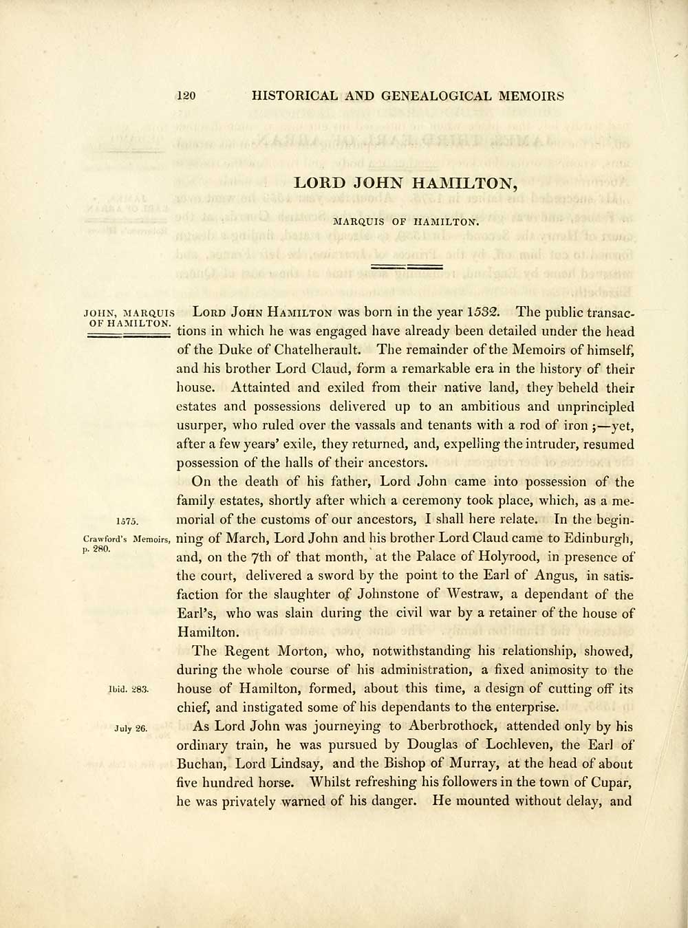 (130) Page 120 - Lord John Hamilton, Marquis of Hamilton - Historical ...