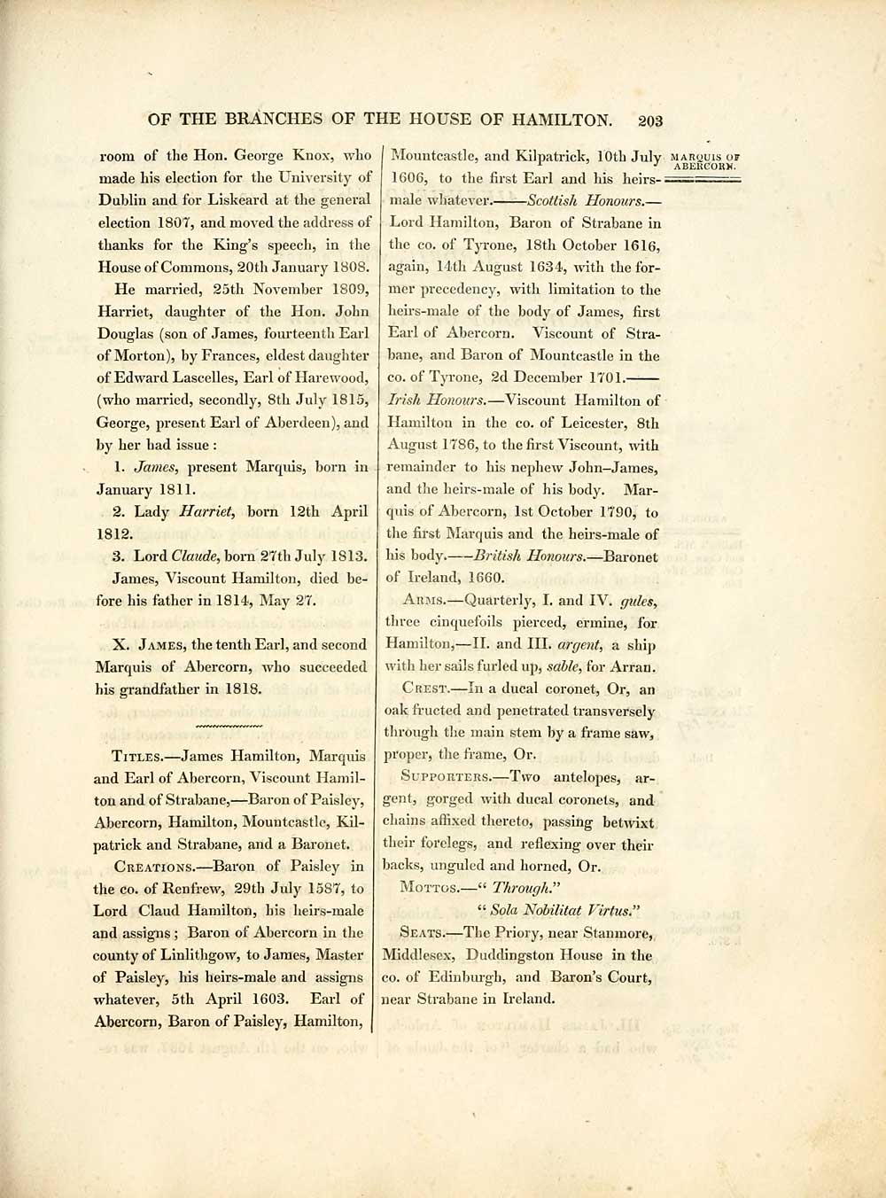 (213) Page 203 - Historical and genealogical memoirs of the House of ...