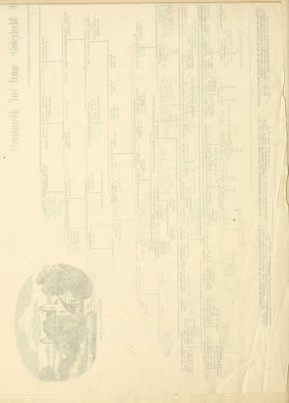 (44) Folded tabulated pedigree - Account of the sirname Edgar ...